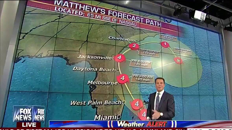 Un presentador de Fox, sobre el huracán Matthew: "Ustedes y todos sus ...