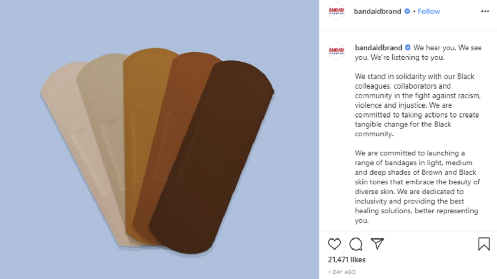 ‘Literally putting a band-aid on racism’: Iconic bandage company goes ...