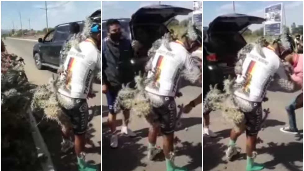 OUCH! Cyclist hospitalized with body covered in SPIKES after agonizing ...