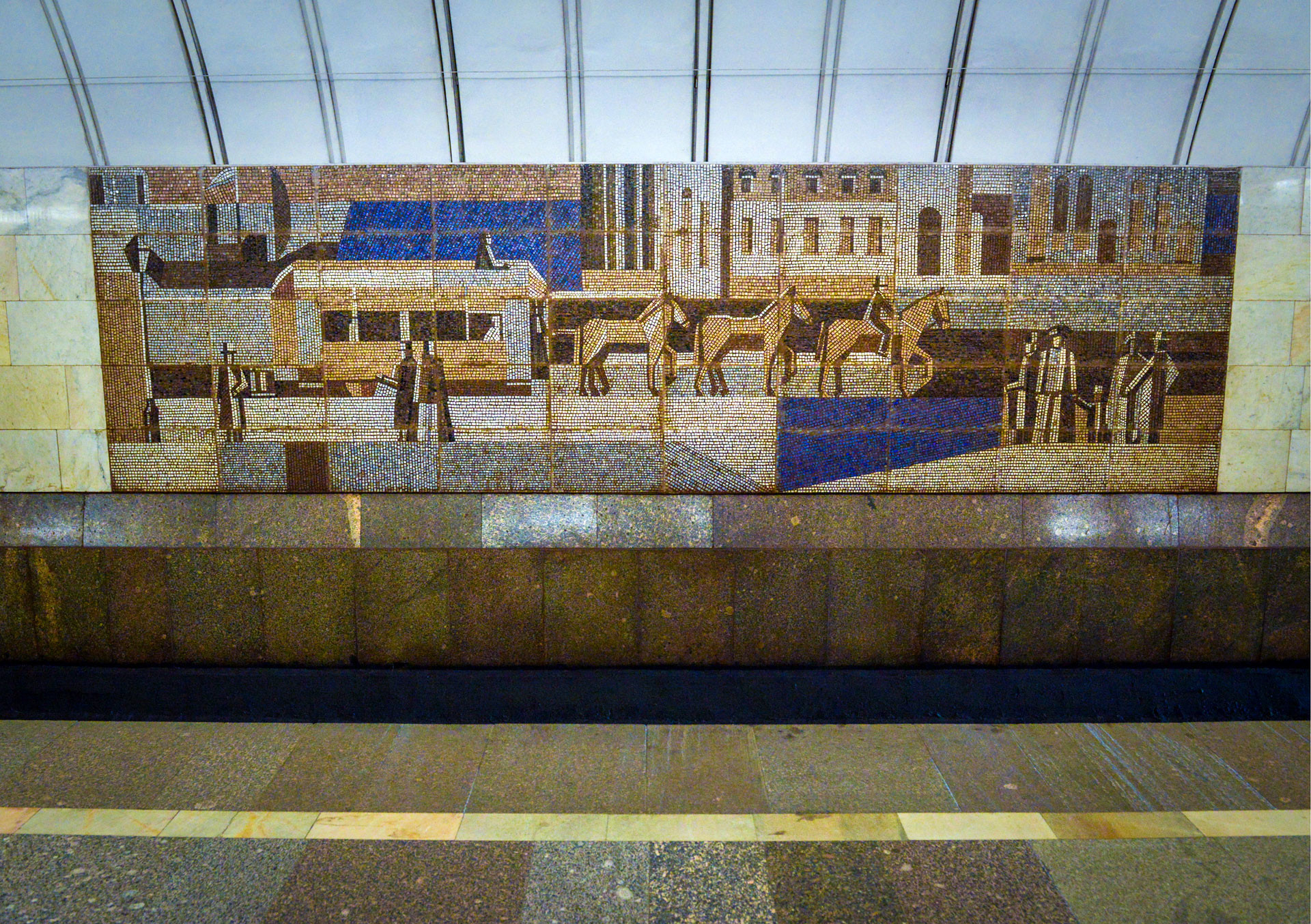 Treasures of the Moscow Metro: Grey Line where a Tree of Soviet Nations ...