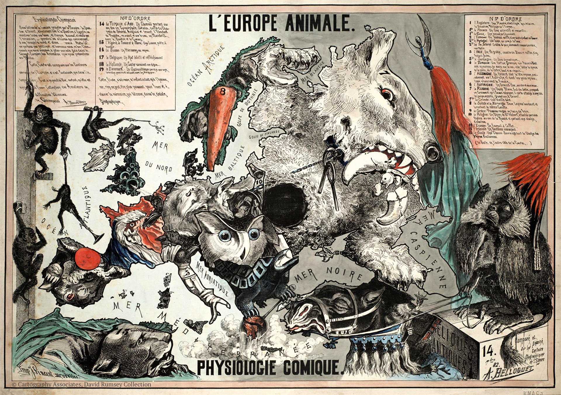 Scary bear and octopus: How Russia is shown on historic humorous maps ...