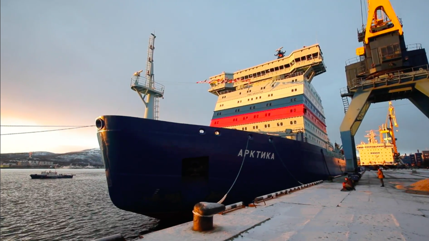 Este es el navío nuclear ruso ‘Artika’, que corta el hielo como si ...