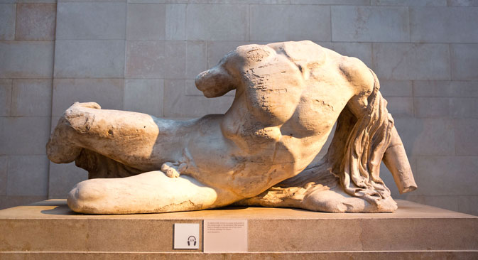 Statue from disputed Elgin Marbles goes on display at the State ...