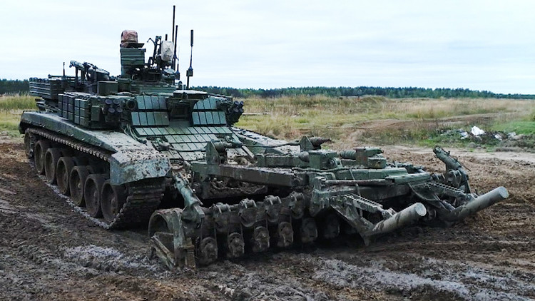 Prokhod: Armour-plated Minesweeping Robot. Remote bomb-neutralizing ...